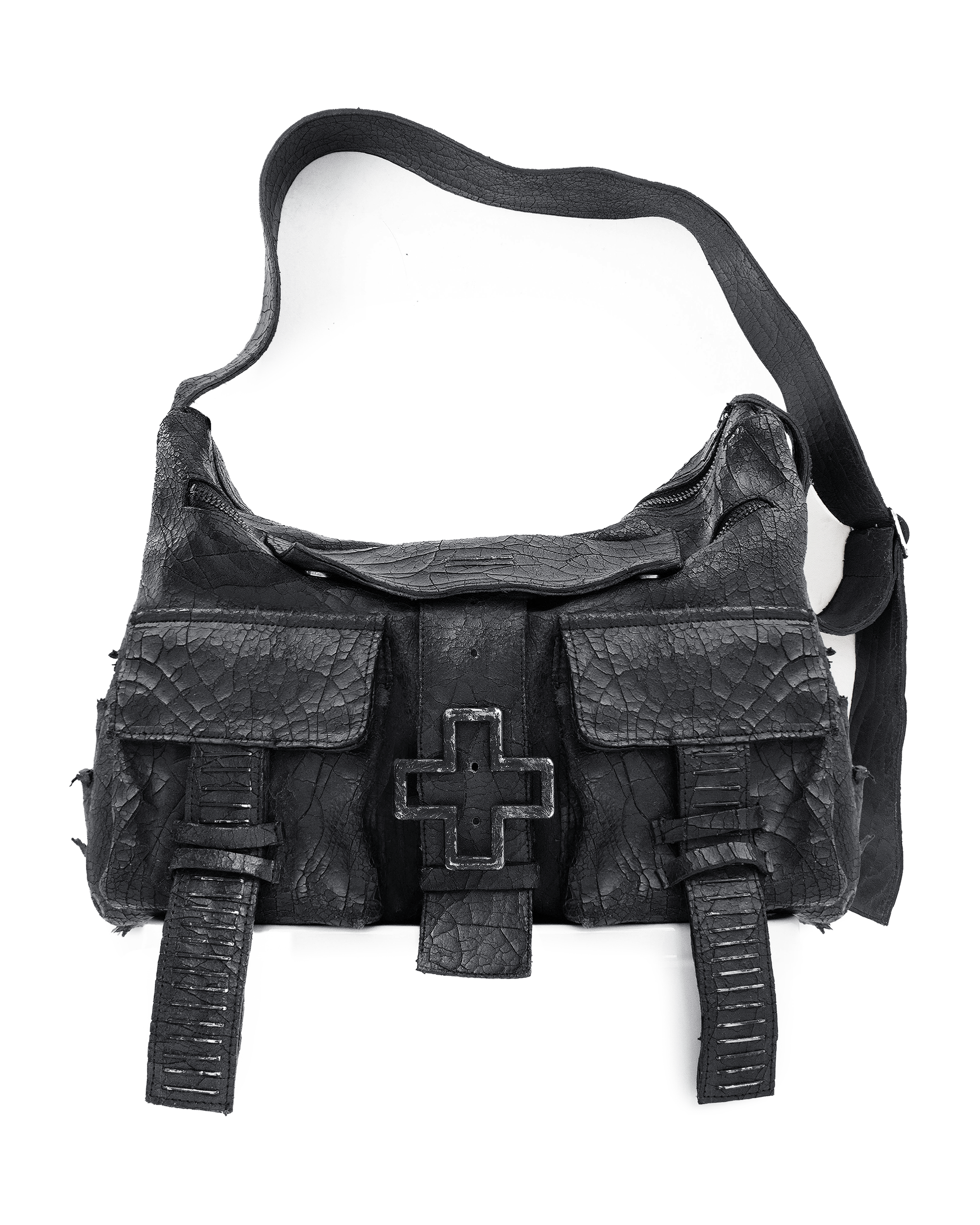 BRIDGE) cracked leather bag – ranger